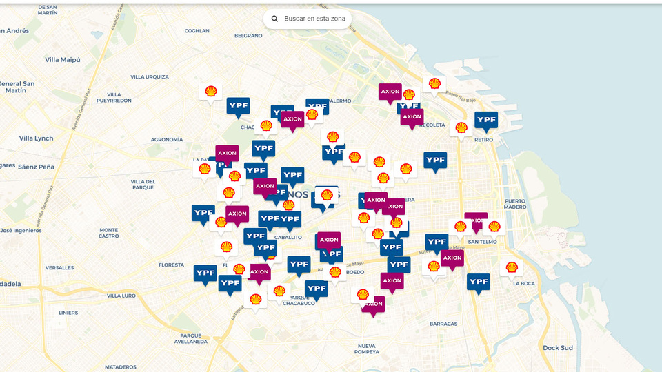 El mapa del precio de la nafta: cuánto cuesta en cada estación de ...