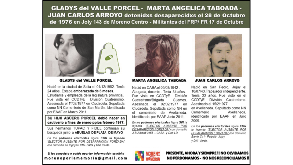 Hector Jorge Dadin, Elena Alicia Ferreiro Thiery, José Alberto Martínez ...