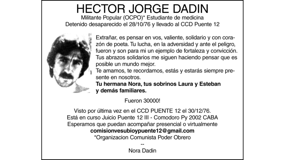 Hector Jorge Dadin, Elena Alicia Ferreiro Thiery, José Alberto Martínez ...