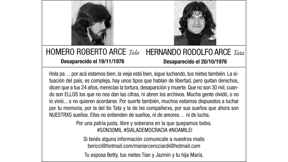 Homero Roberto Arce y Hernando Rodolfo Arce, Armando Alfredo Lerouc, y ...