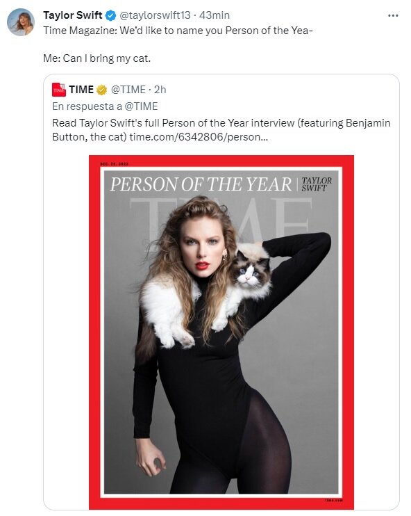 Taylor Swift fue nombrada Taylor Swift fue nombrada