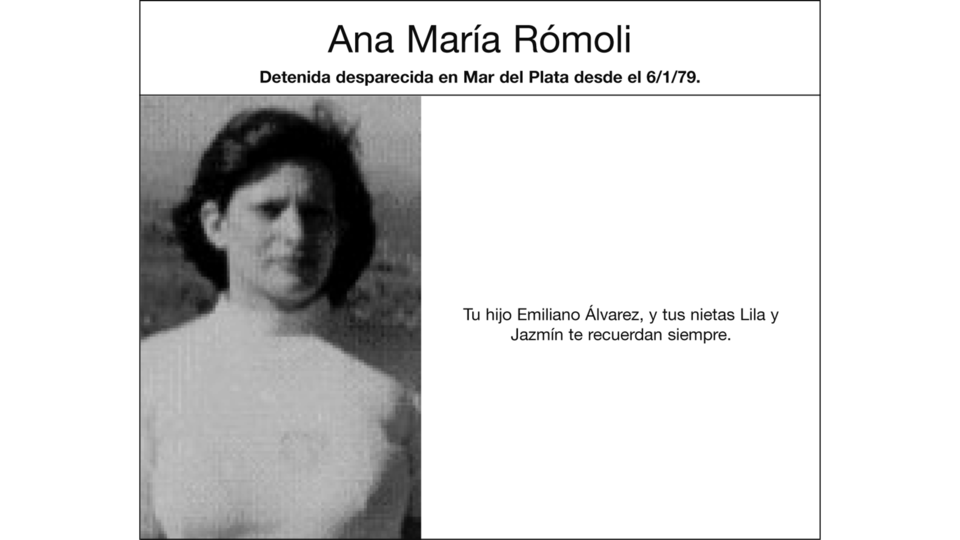 María Josefina Mujica, Ana María Rómoli | Los recordatorios de hoy ...