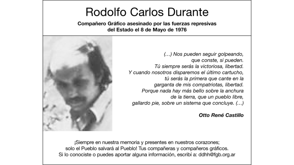 Rodolfo Carlos Durante, Carlos Alberto Lorenzo, María Susana Ursi ...