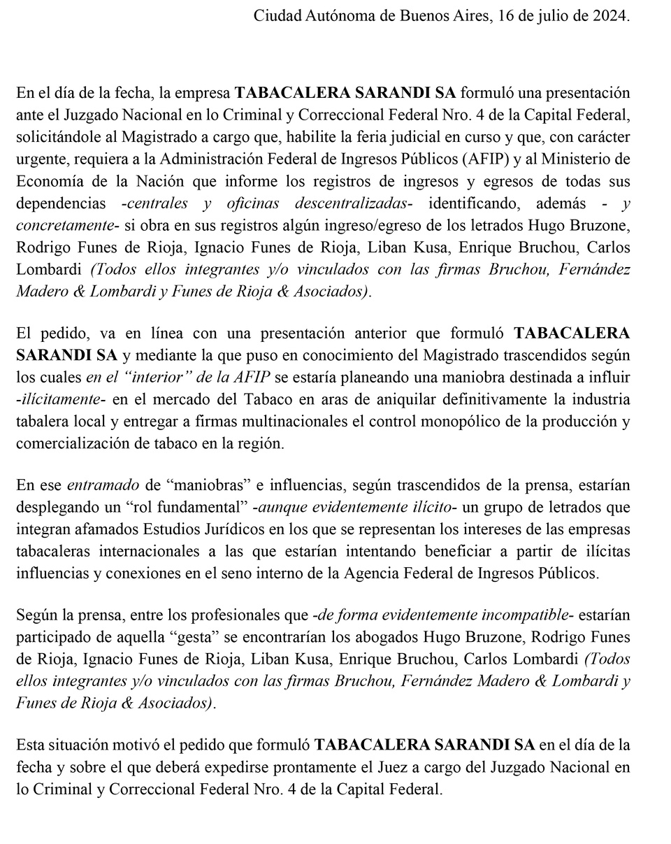 Conflicto gremial en puerta ante la maniobra de Massalin con AFIP para ... Conflicto gremial en puerta ante la maniobra de Massalin con AFIP para ...