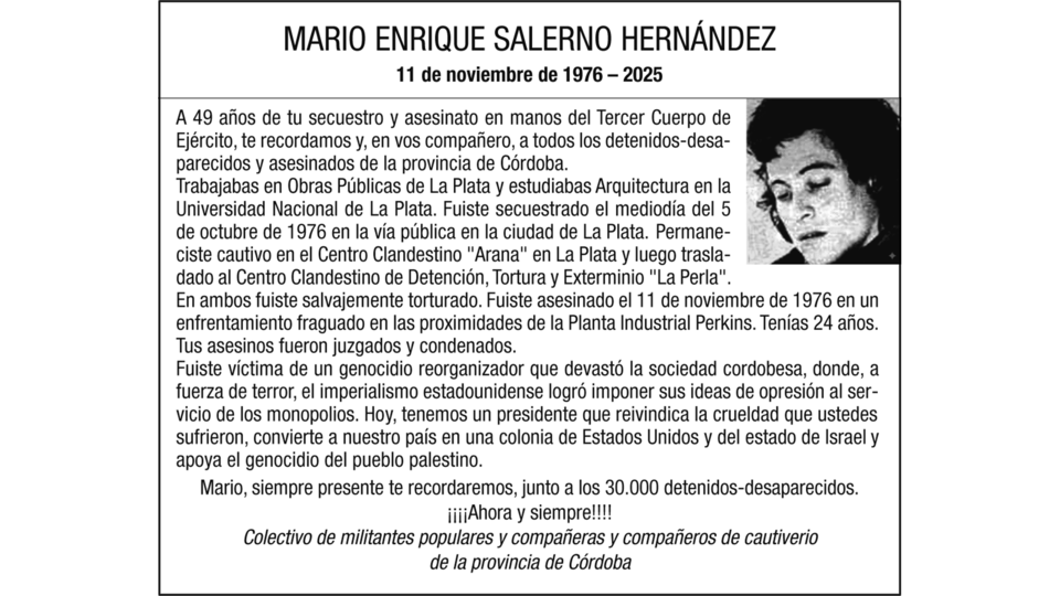 Mario Alberto Haymal, Jorge Oshiro, Roberto Jorge Piñeyrua, Mario Enrique Salerno Hernández ...